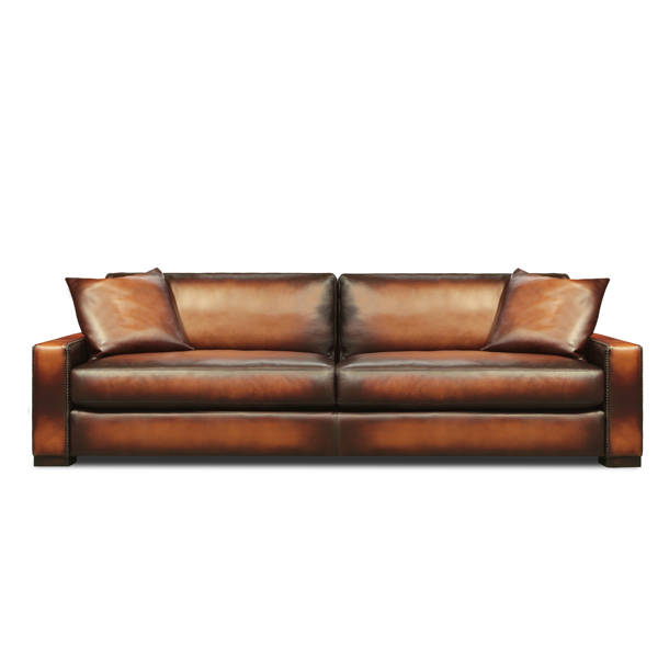 Eleanor Rigby Downtown Cowboy 96'' Leather Sofa | Wayfair