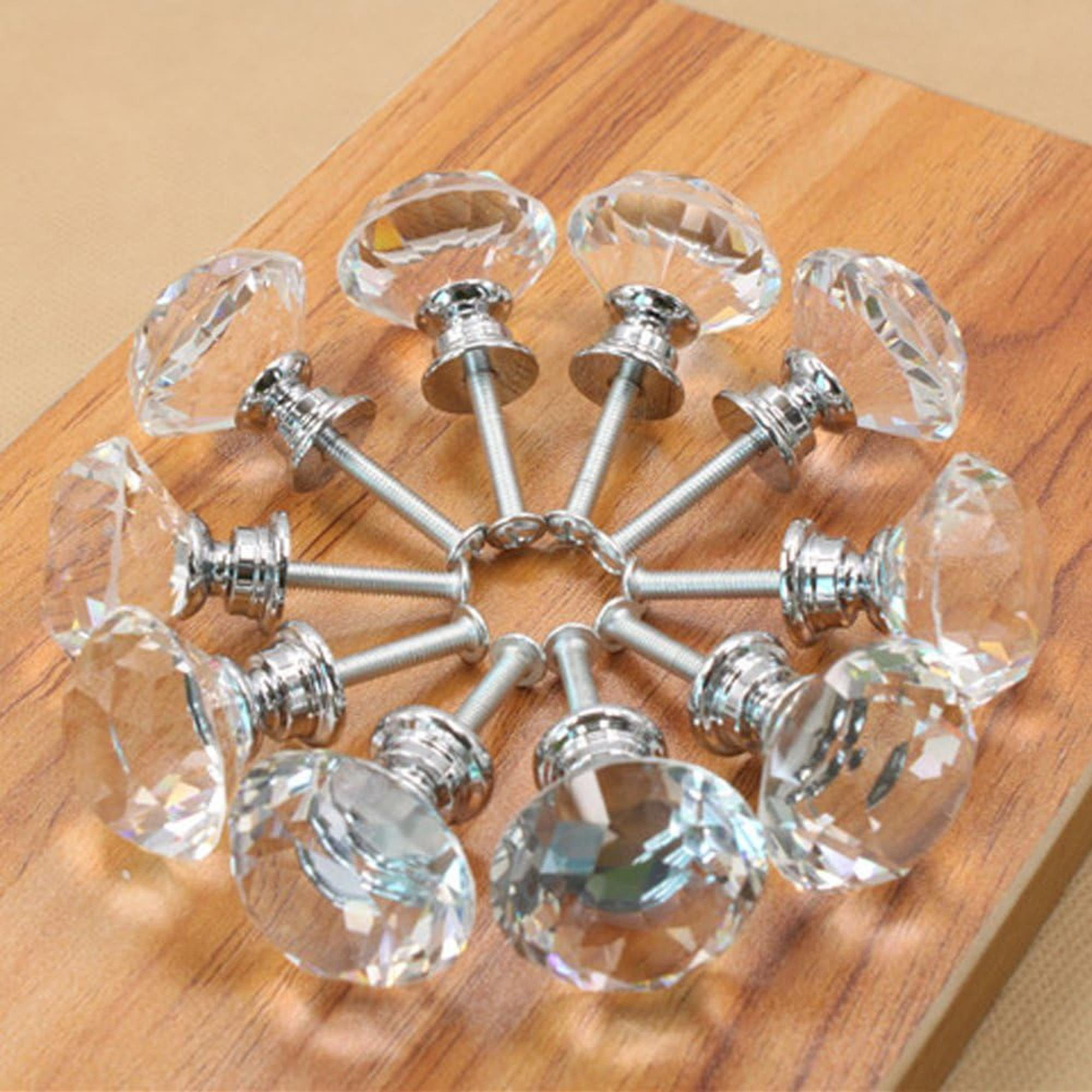Textiles Hub Cabinet Knobs - Crystal Dresser Knobs For Cabinets And Drawers Diamond Glass Pulls ...