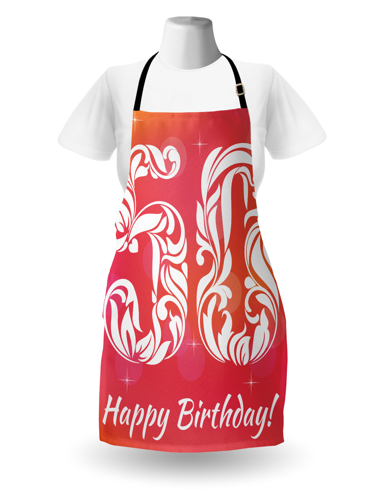The Party Aisle™ 50th Birthday Apron Unisex, Swirls and Stars, Adult ...