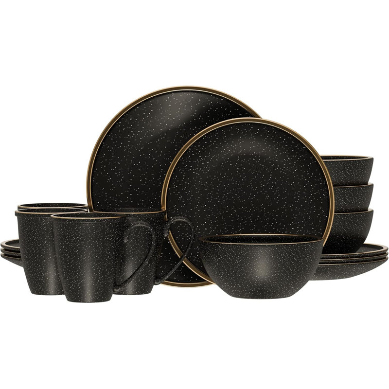 Everly Quinn Limanka 16 Piece Stoneware Dinnerware Set - Service for 4 ...