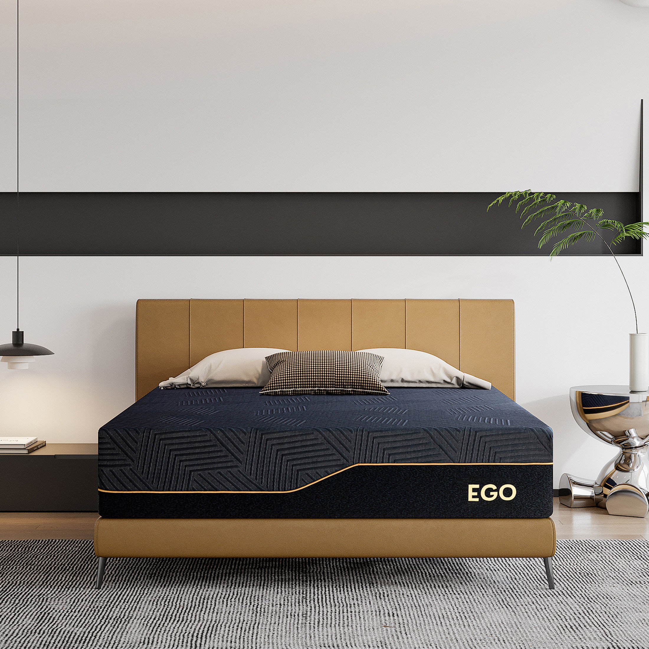 EGO HOME 14" Medium Copper Infused Gel Memory Foam Mattress & Reviews ...