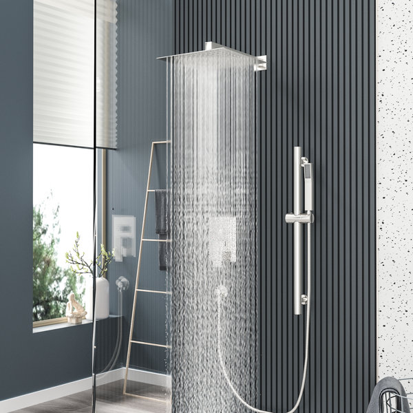 APRESSHUI Pressure-Balanced Complete Shower System with Rough in-Valve ...