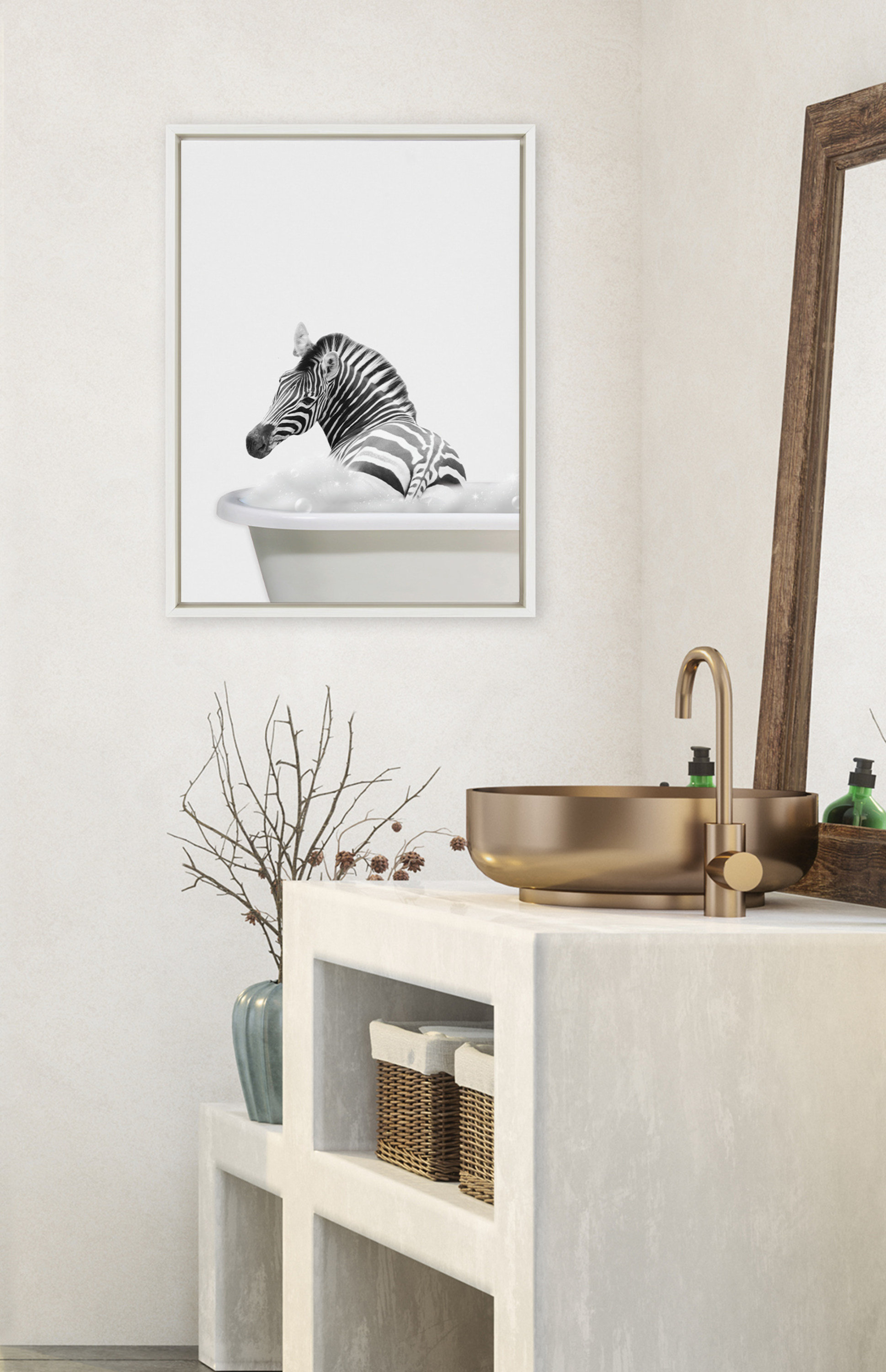 Beachcrest Home™ Shalyce Bathroom Bubble Bath Zebra by The Creative ...