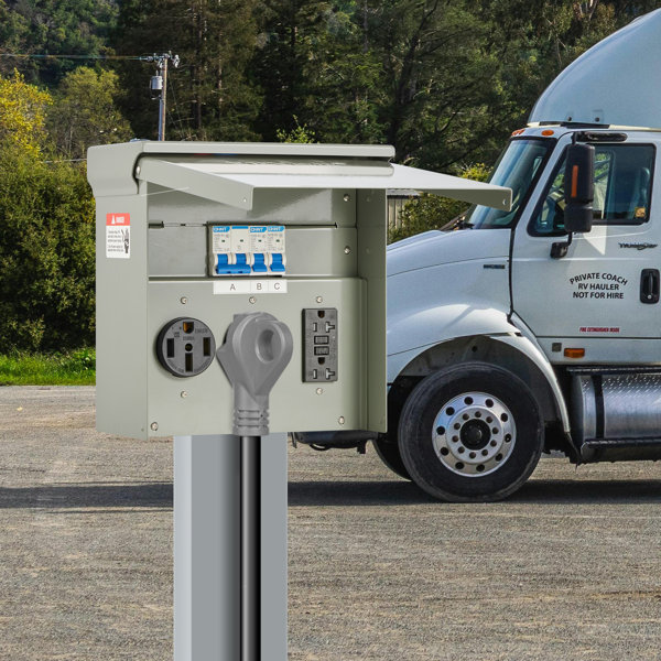 VEVOR Temporary Power Outlet Panel RV Electrical Panel 20 30 50 Amp ...