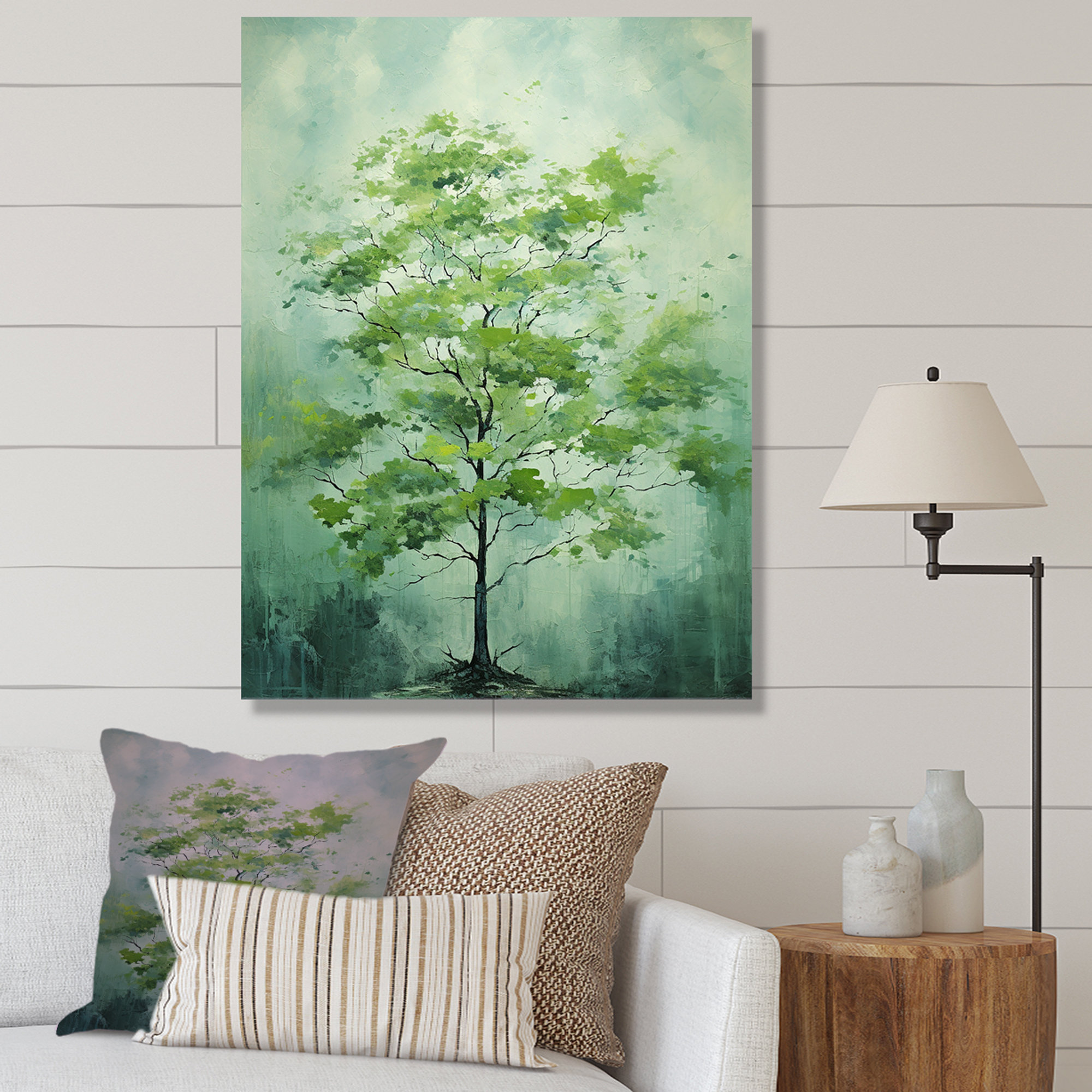 Winston Porter Green Spring Blooms Tree III - Tree Wall Art | Wayfair