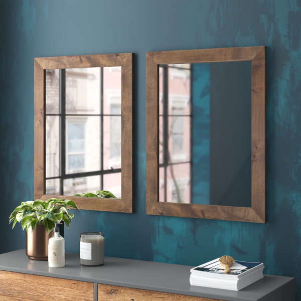 Steelside™ Edna Solid Wood Rectangle Mirror & Reviews | Wayfair