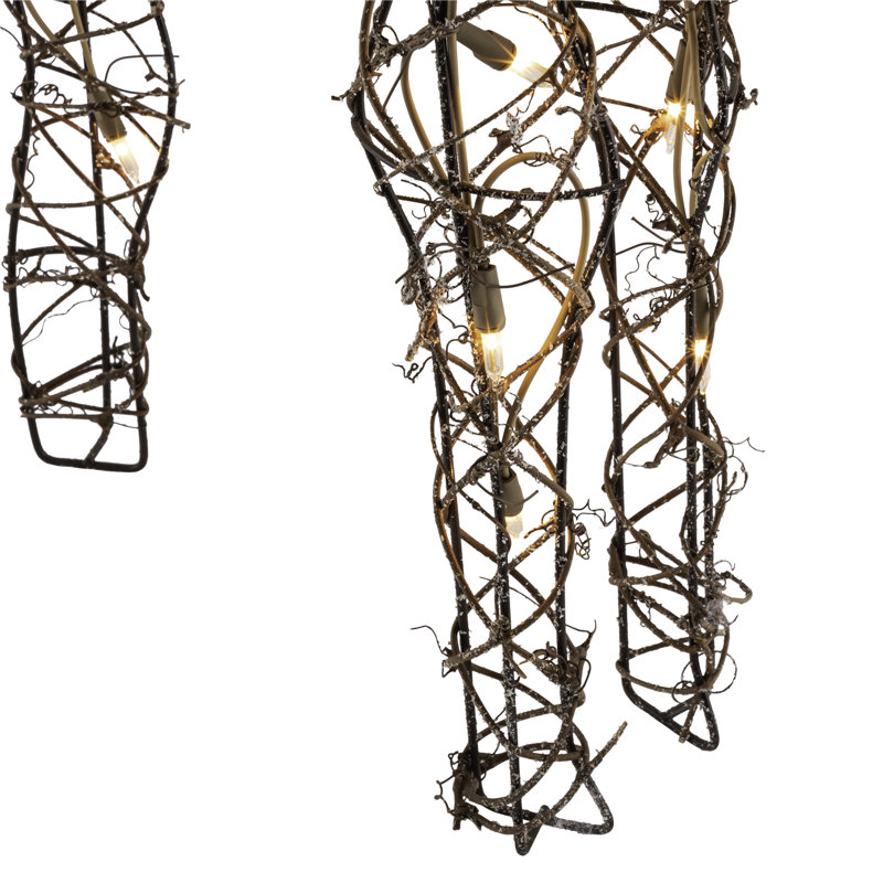 The Holiday Aisle® 35"H Outdoor Rattan Holiday Reindeer Lawn Decoration ...