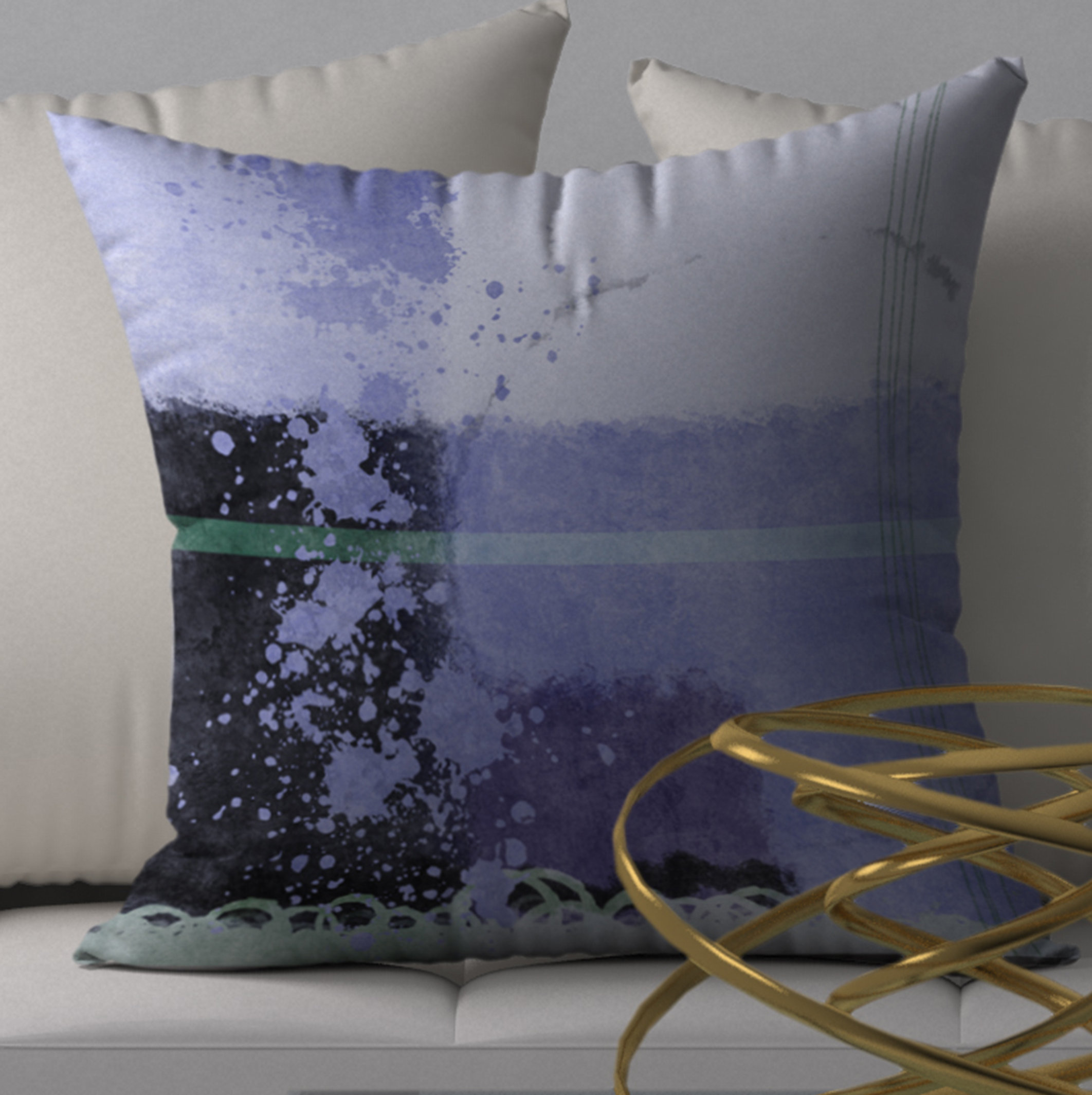 LeRoi Products Nice Glamorous Decorative Square Pillow Cover & Insert ...
