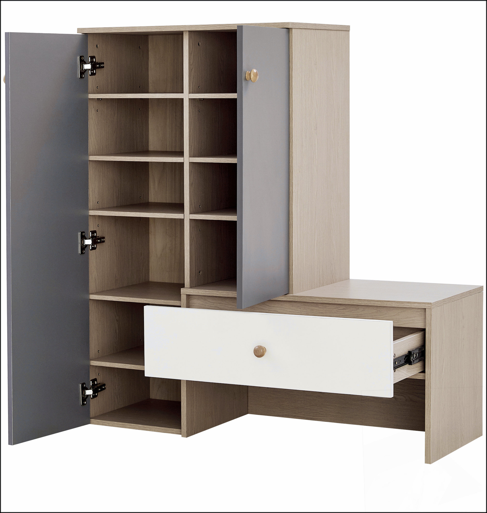 Latitude Run® Multi-functional Shoe Storage Bench & Shoe Cabinets, Shoe Rack with Bench ...