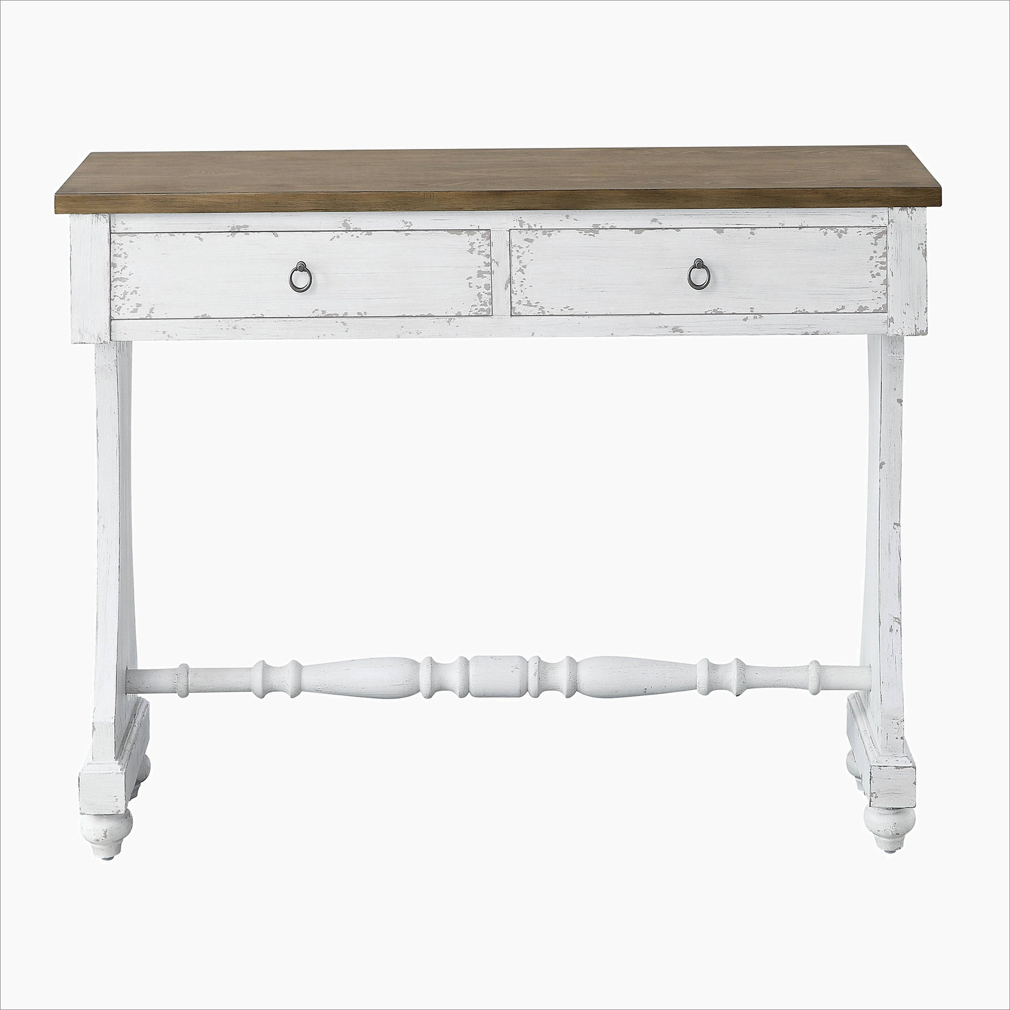 Longshore Tides Antique White 2-drawer Console Table | Wayfair