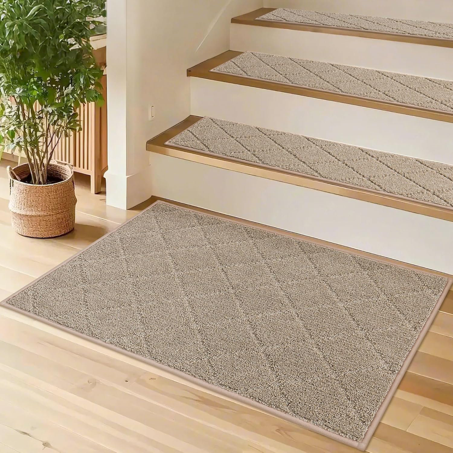 Dakota Fields Edging Stair Treads Non-Slip Corner Indoor Stair Runners ...
