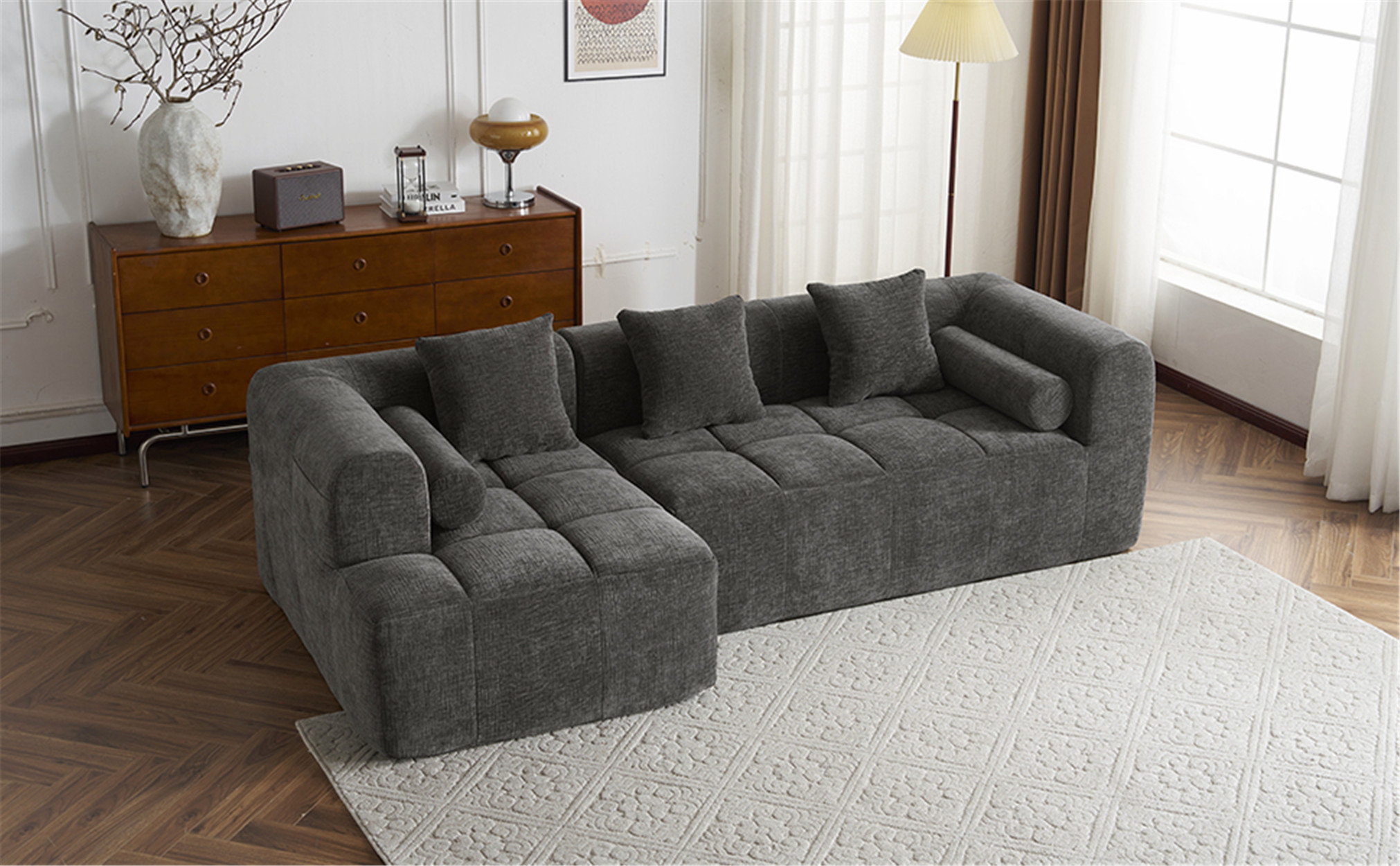 Latitude Run® Modular Sectional Sofa with Deep Seating, High-Density ...
