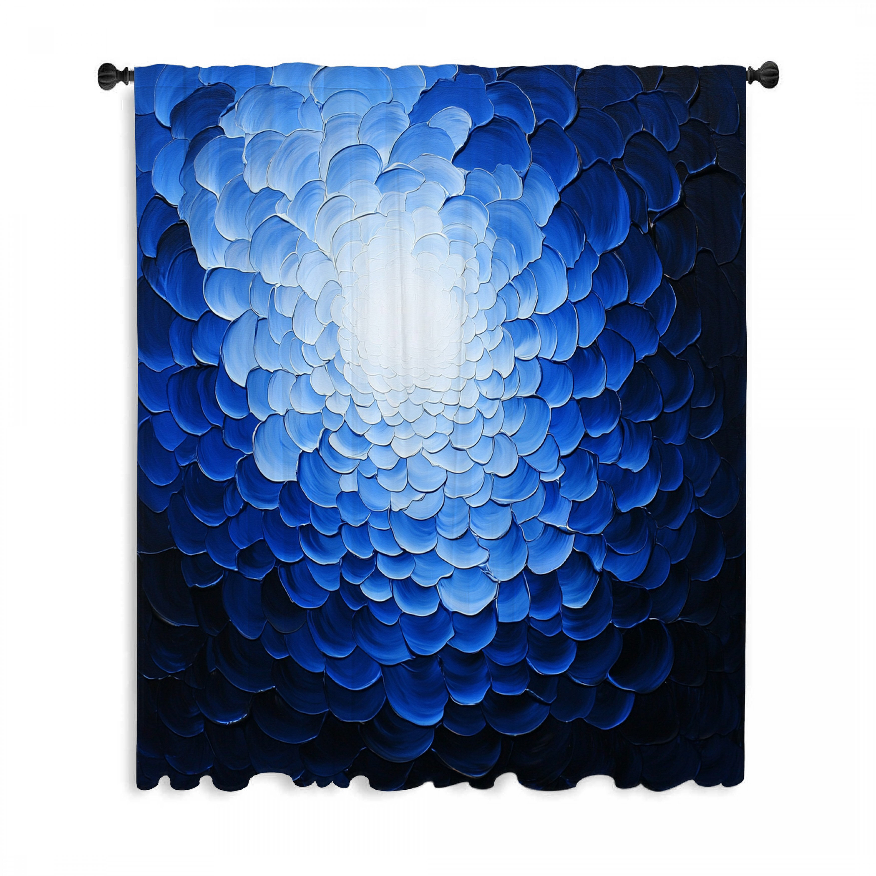 Dakota Fields Vortex Window Curtains, Abstract Blockout & Sheer ...