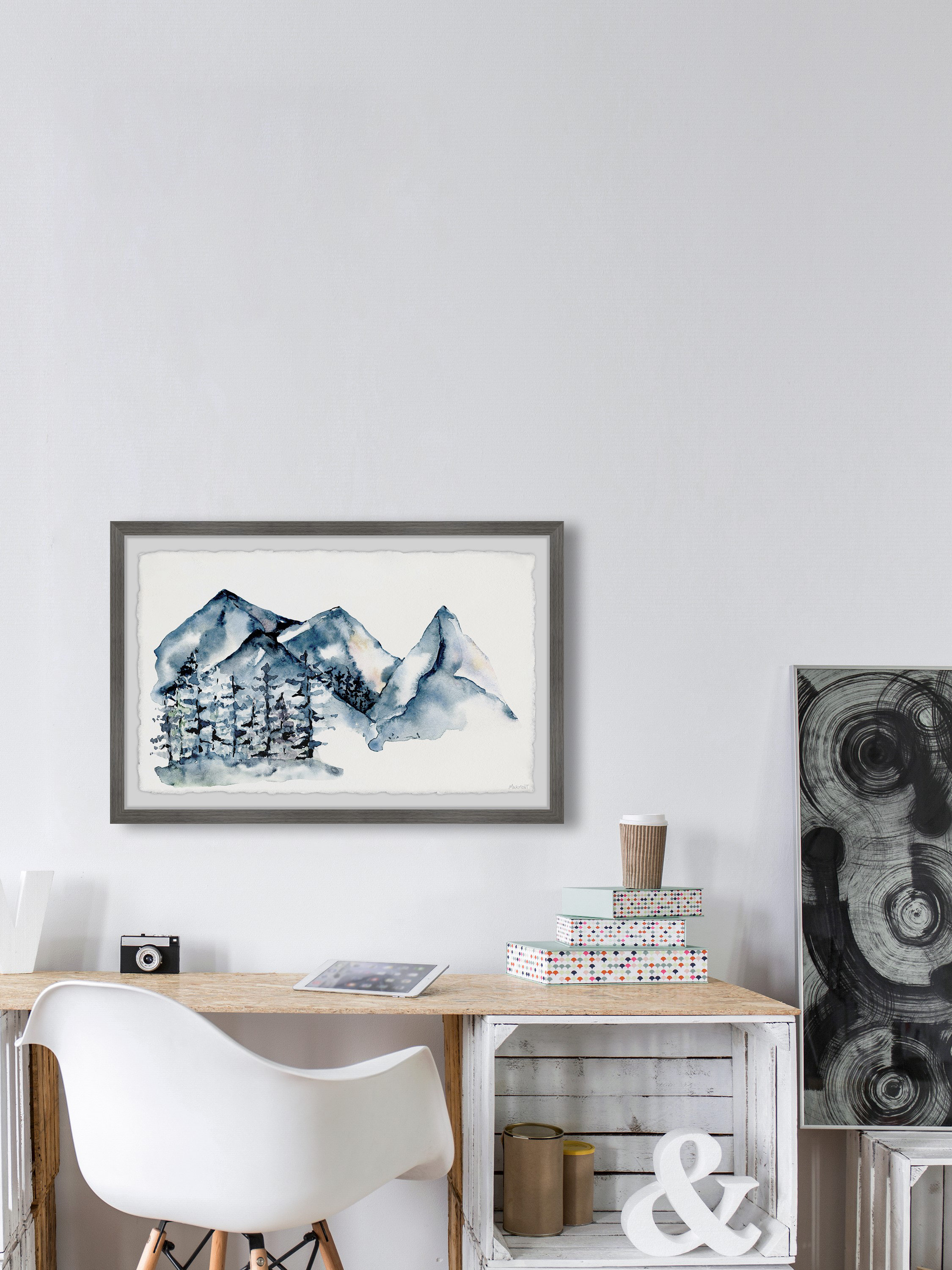 Loon Peak® ''The Snow Lane'' Framed Print | Wayfair