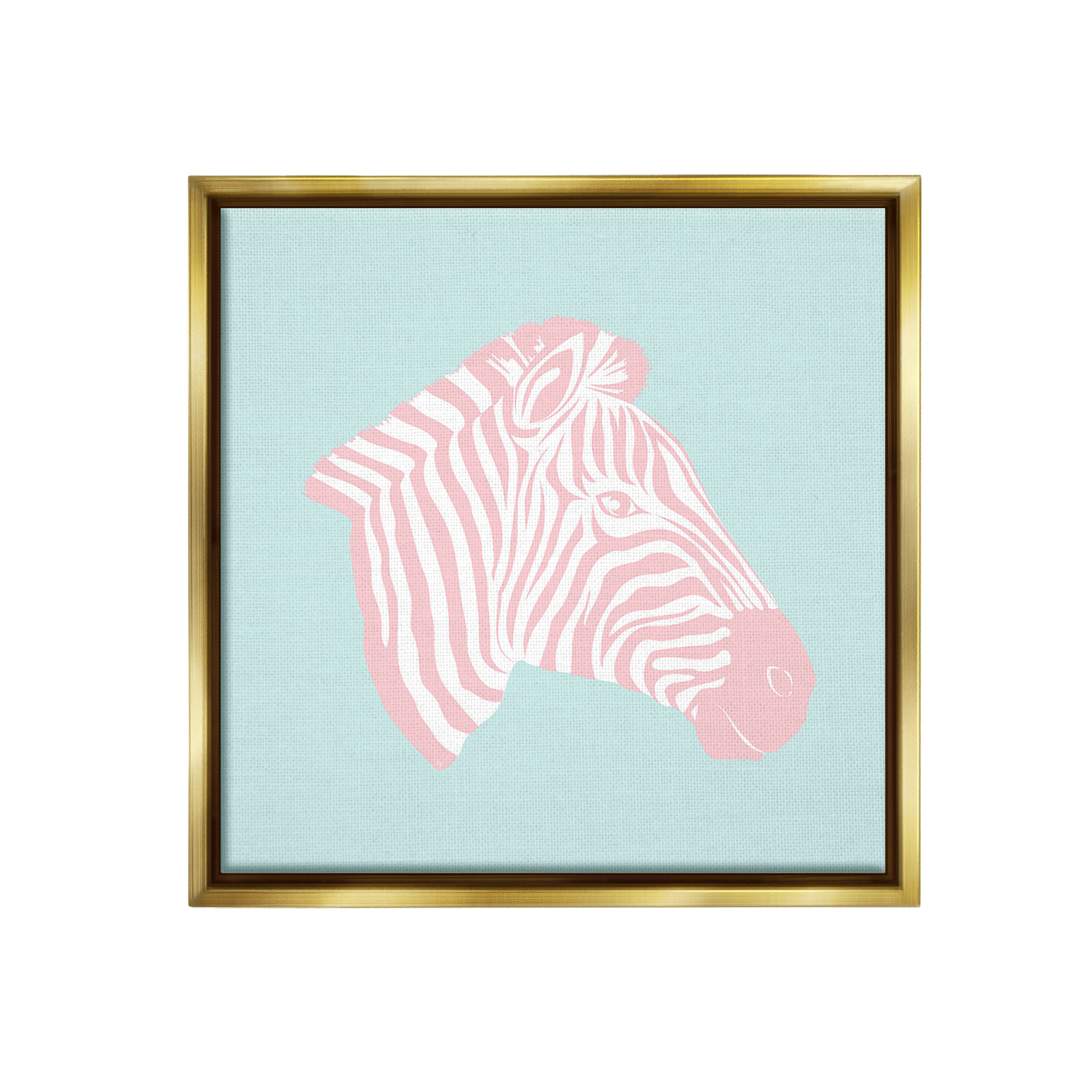 Ebern Designs " Pastel Zebra Portrait Floater Frame " by Martina ...