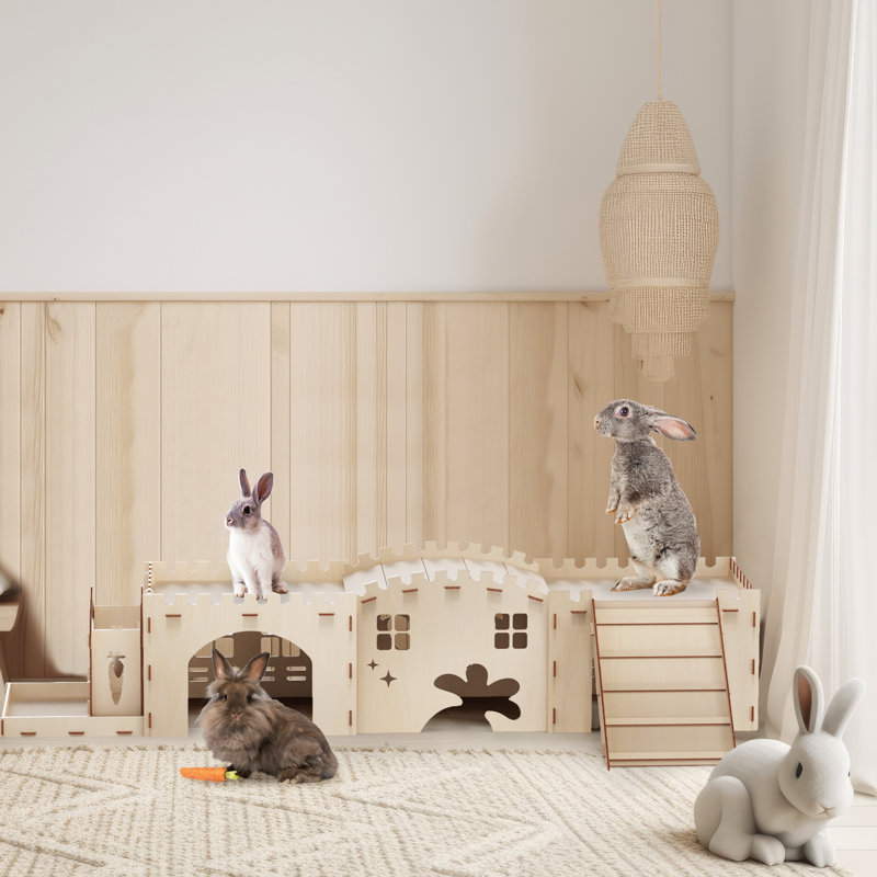 Tucker Murphy Pet™ Duggans 3 Houses Rabbit House Portable Small Animal ...