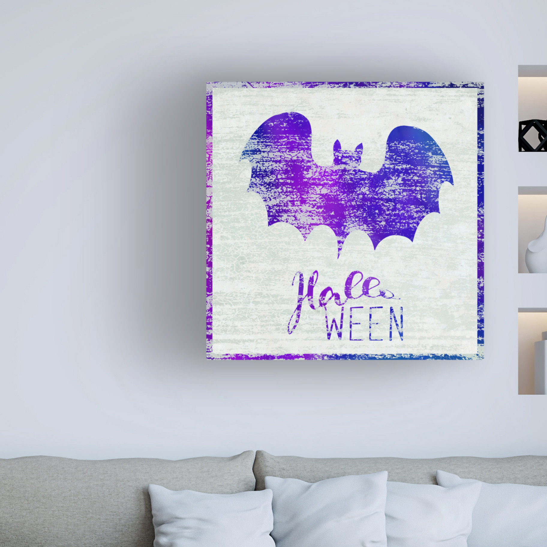 The Holiday Aisle® Halloween Bat by Cora Niele - Wrapped Canvas ...