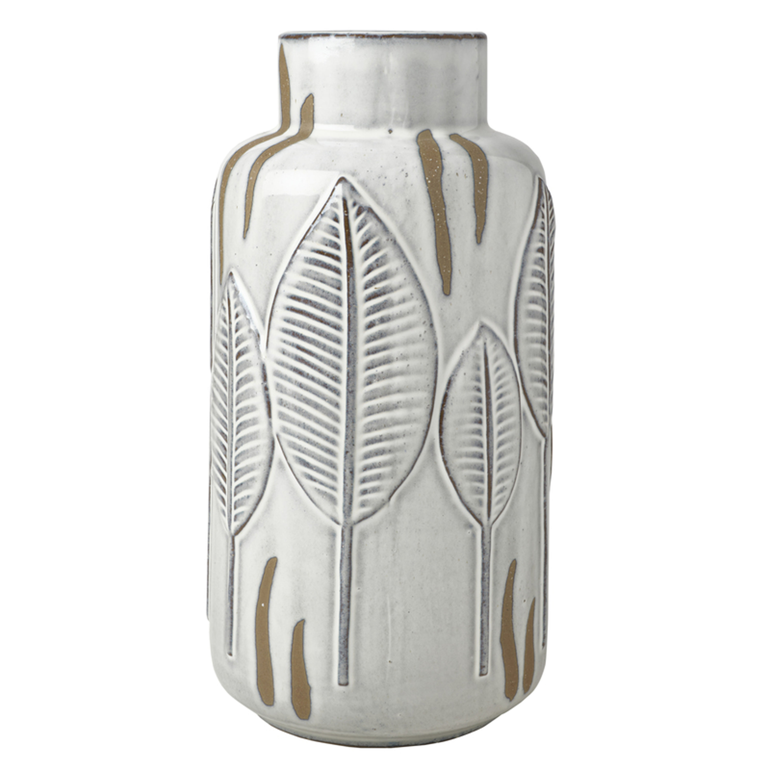 Mikasa Embossed Leaves Ceramic Table Vase | Wayfair