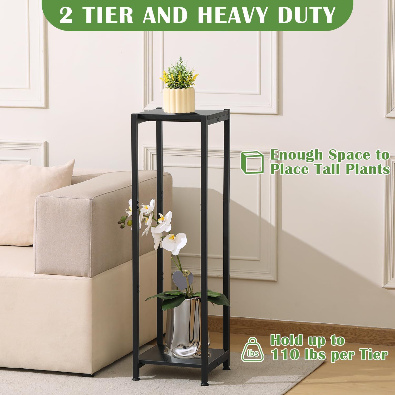 Latitude Run® Extra Tall Plant Stand Indoor,40 Inch Plant Stands,2 Tier ...