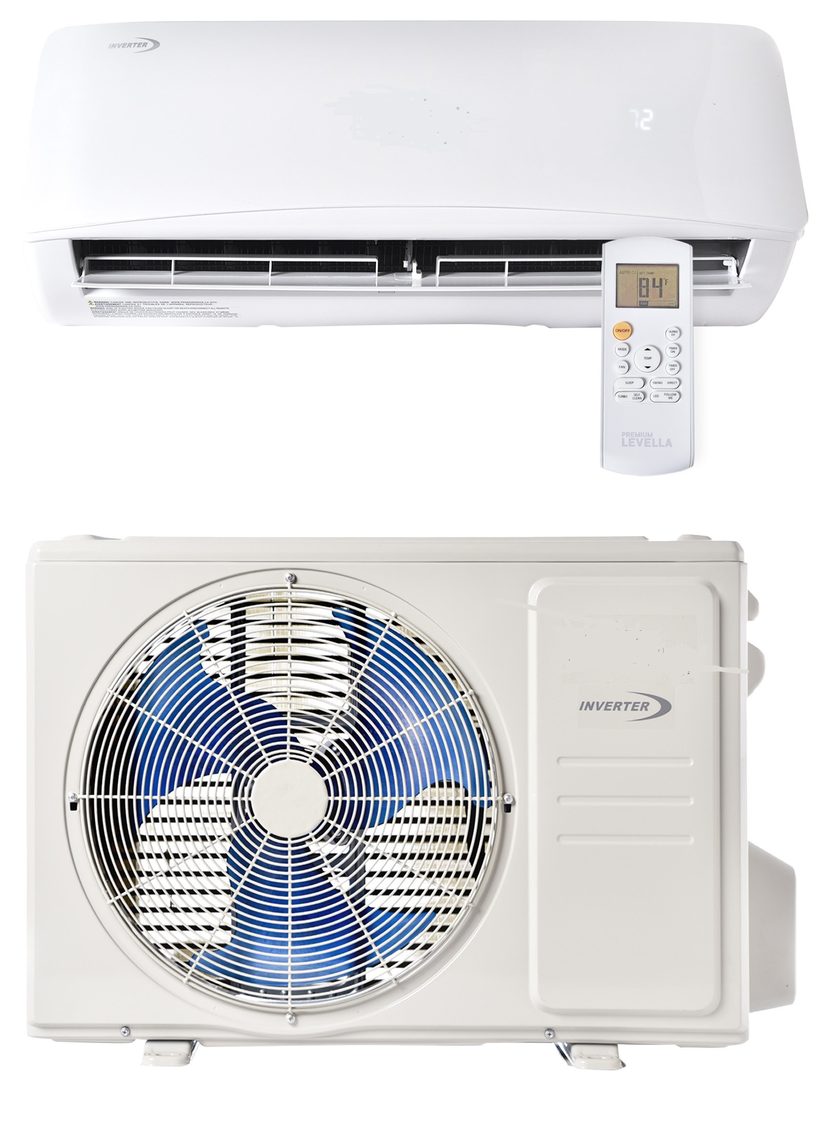 Premium Levella 12000 BTU Wi-Fi Connected Ductless Mini Split Air ...
