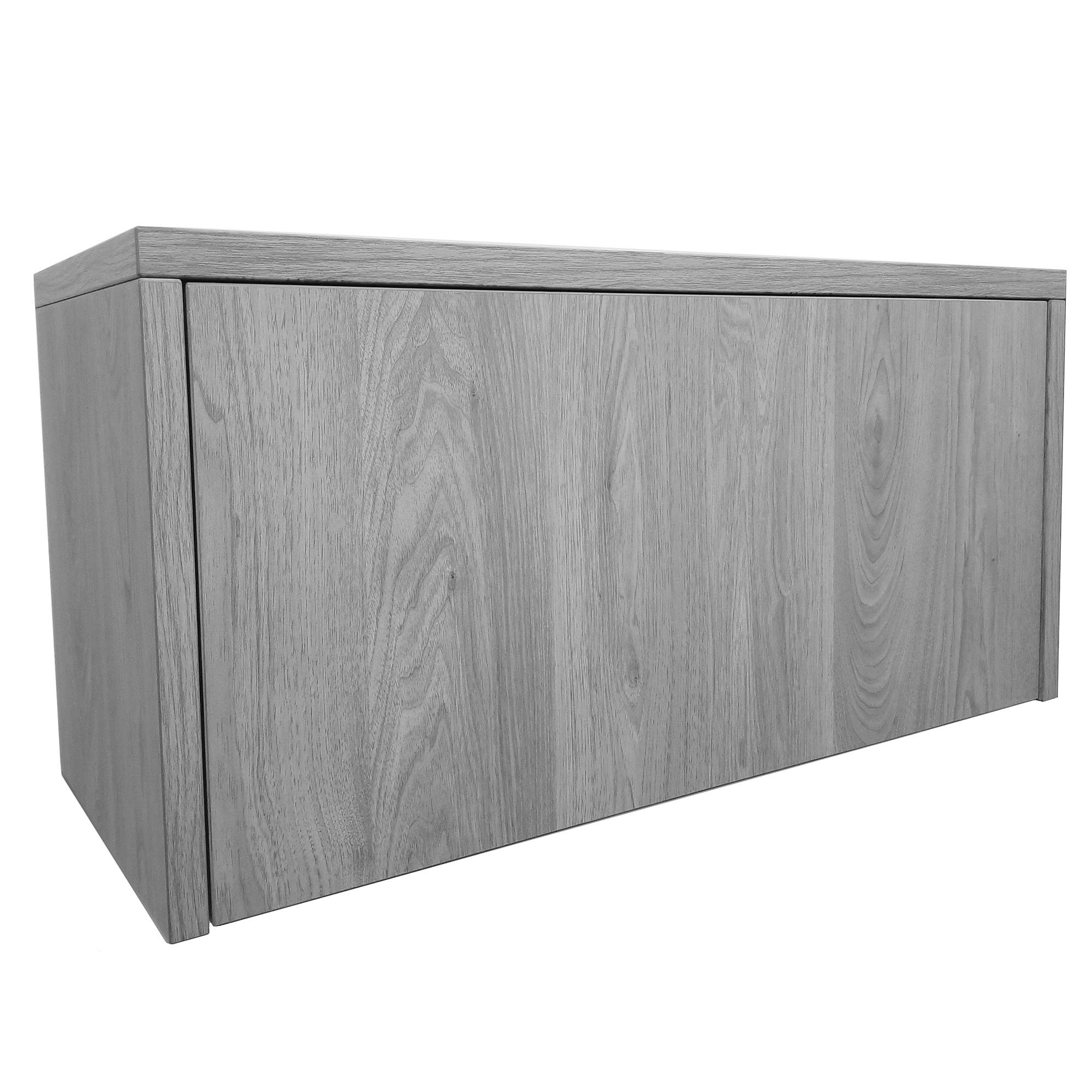 Latitude Run® Gray Oak Wall-Mounted Storage 17.25' H x 35.5''W | Wayfair