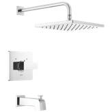 Delta Modern Raincan Round Single-Function Tub and Shower Faucet Set ...