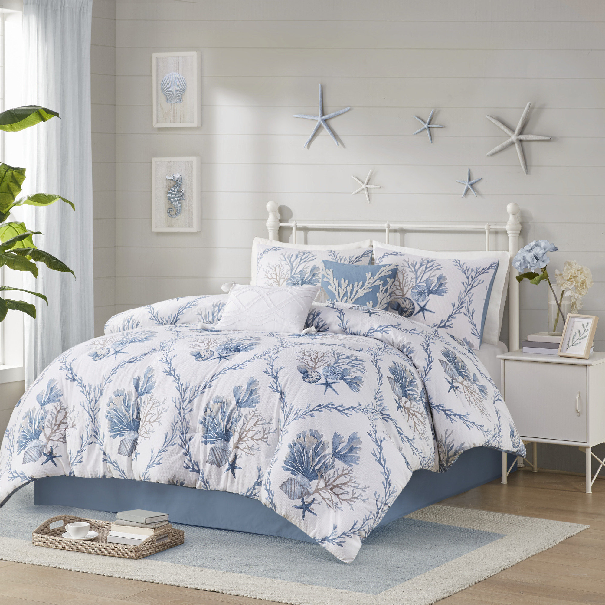 Harbor House Pismo Beach 6 Piece Oversized Cotton Comforter Set with ...