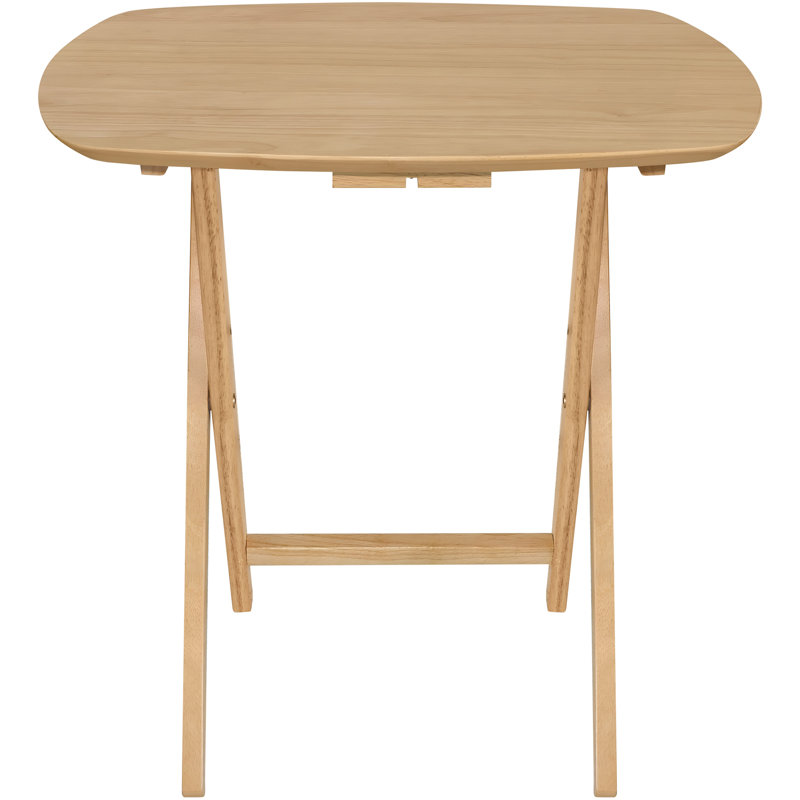 Symple Stuff Summerhill Oversized Solid Wood Folding TV Tray Table ...