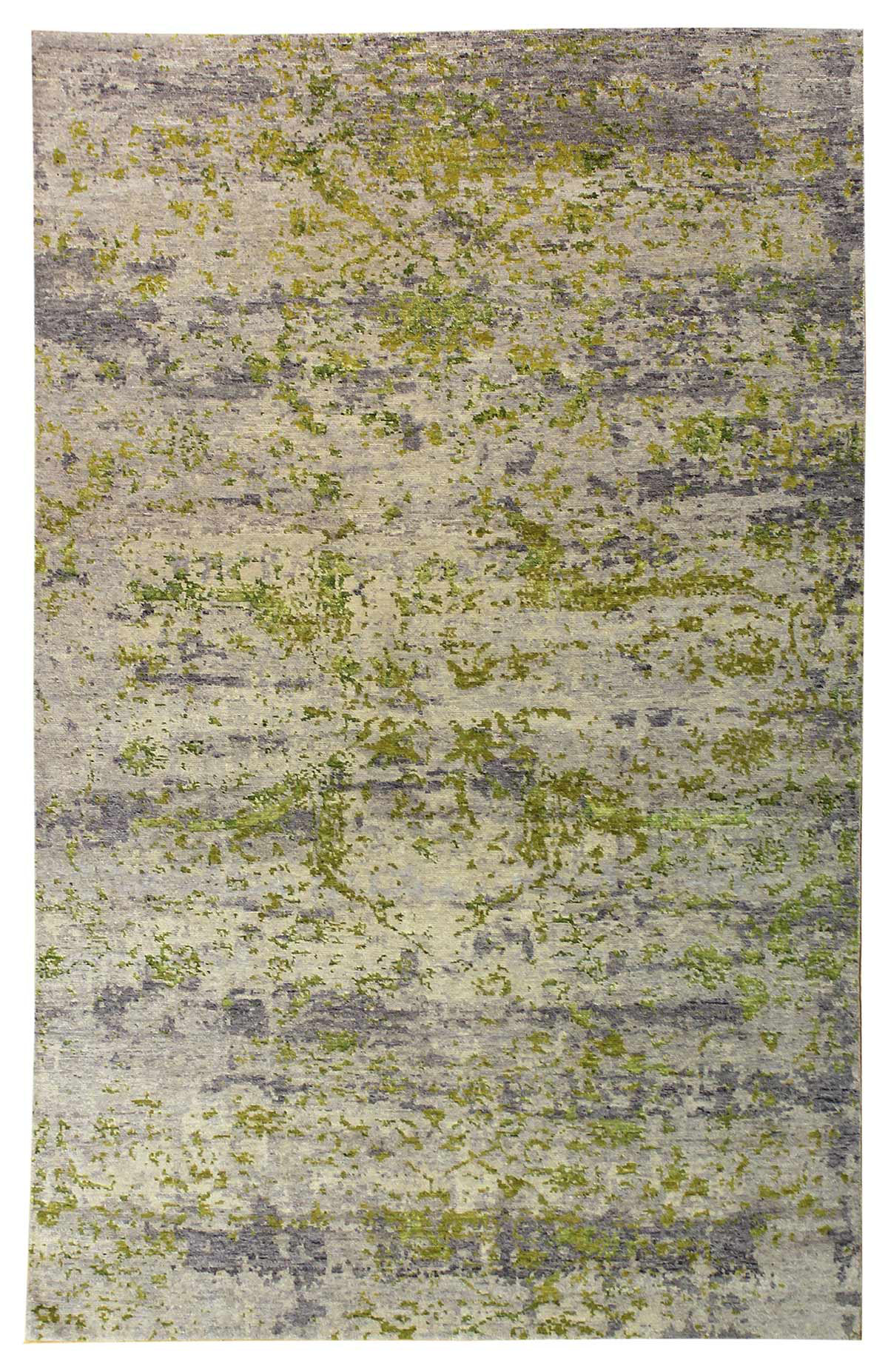 Landry & Arcari Rugs and Carpeting Raza One-of-a-Kind 5'9" x 9' New Age Area Rug in Green ...