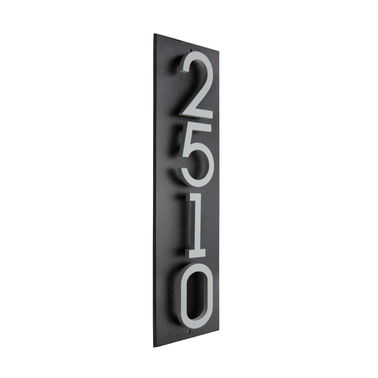Whitehall Products Floating Stand-Off 4-Number Vertical Sign, Black /W ...
