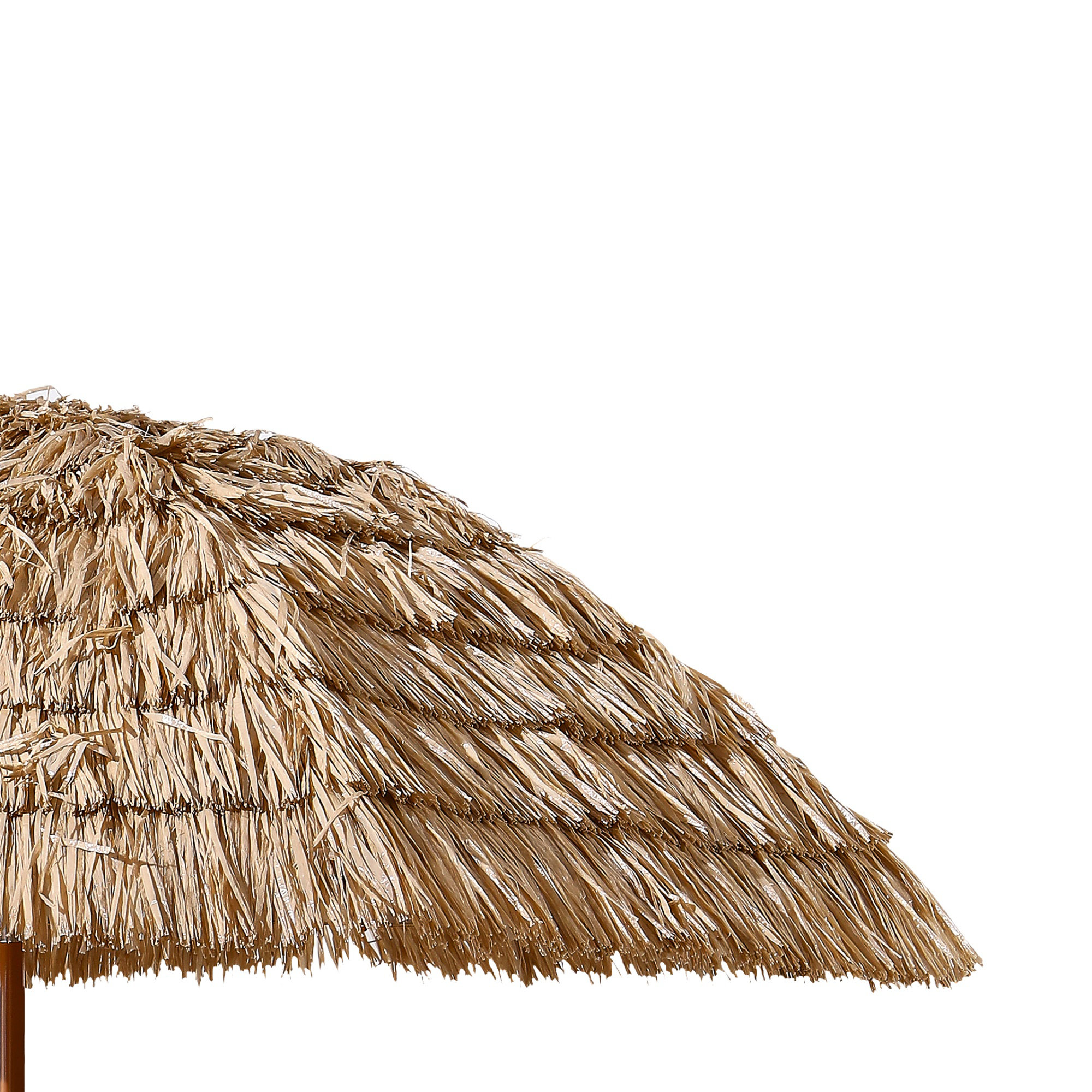 Bay Isle Home™ 8'Thatch Patio Tiki Umbrella Tropical Palapa Raffia Tiki ...