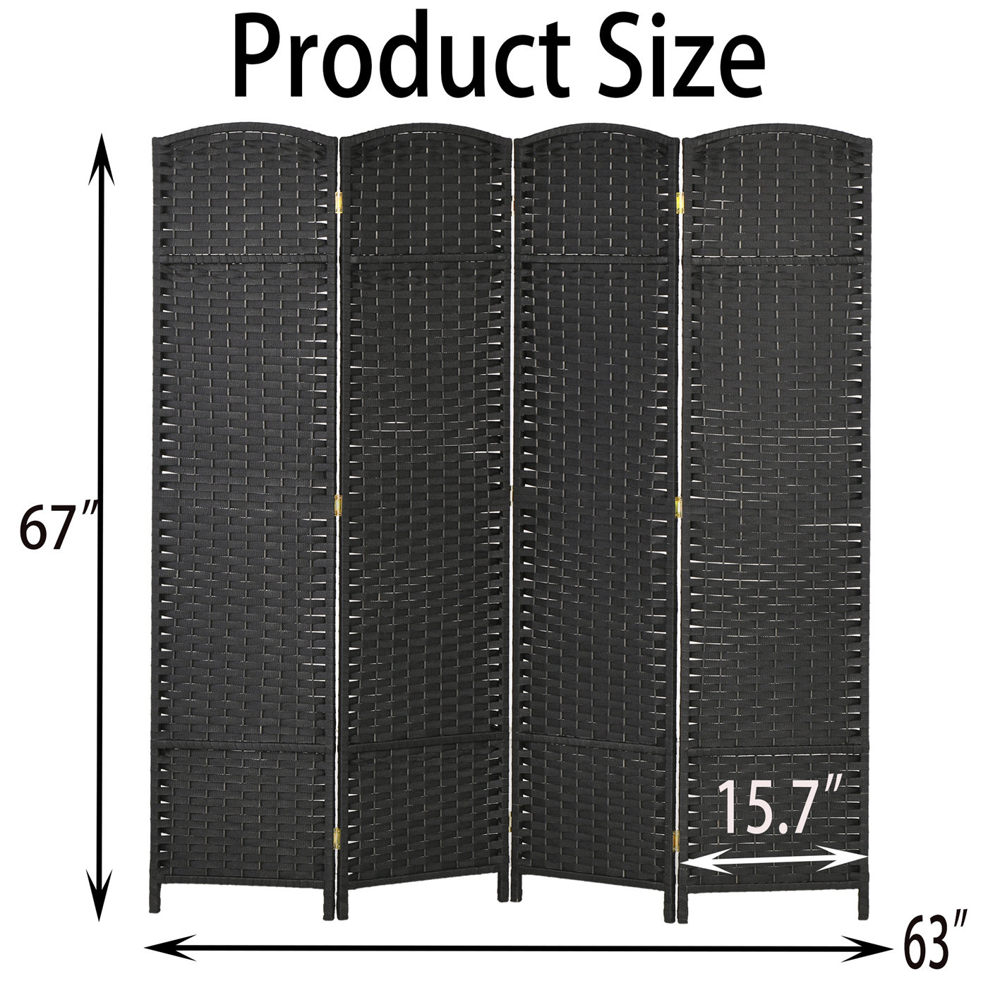 Lark Manor™ Ayondela 63'' W x 67'' H 4 - Panel Folding Room Divider ...