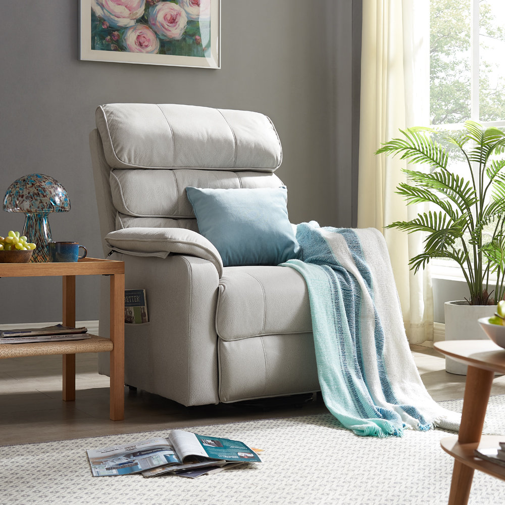 Latitude Run Leonido Faux Leather Electric Lift Assist Recliner ...