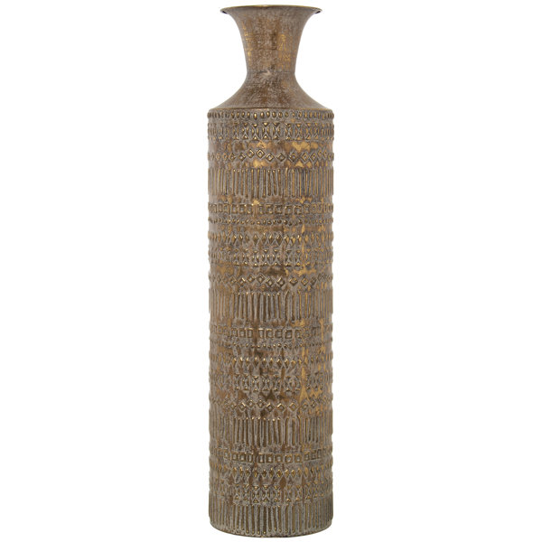 Ivy Bronx Ashien Gold 78Cm Metal Floor Vase | Wayfair.co.uk