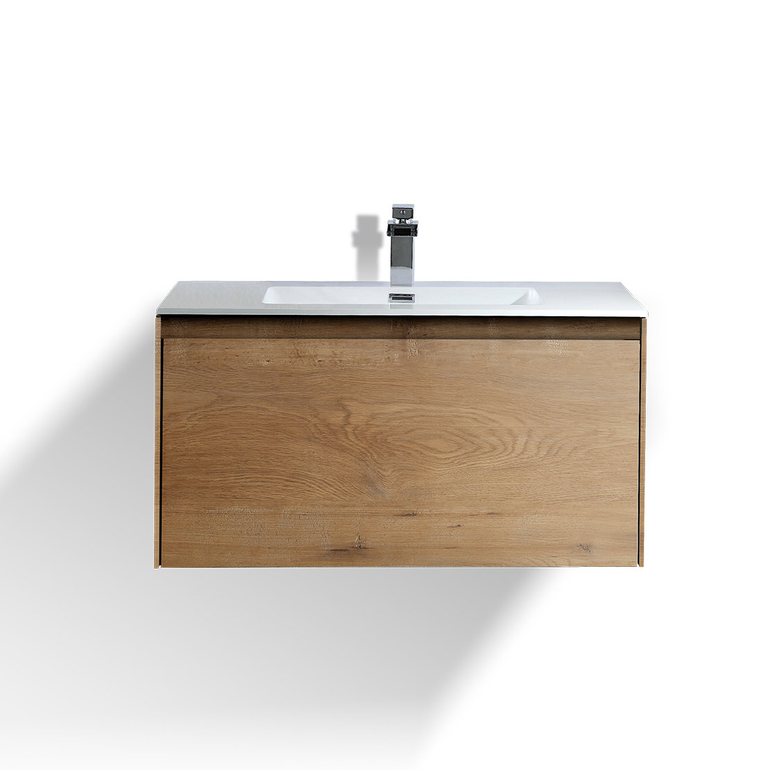 George Oliver Amaya 35.4'' Single Bathroom Vanity with Plastic Top ...