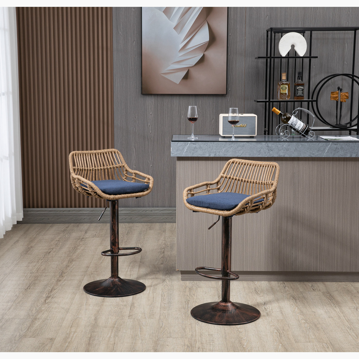 Bay Isle Home™ Arjo Swivel Adjustable Height Stool | Wayfair