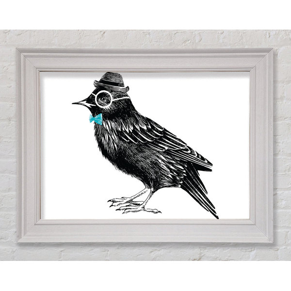 Happy Larry Hipster Crow Framed Print | Wayfair.co.uk