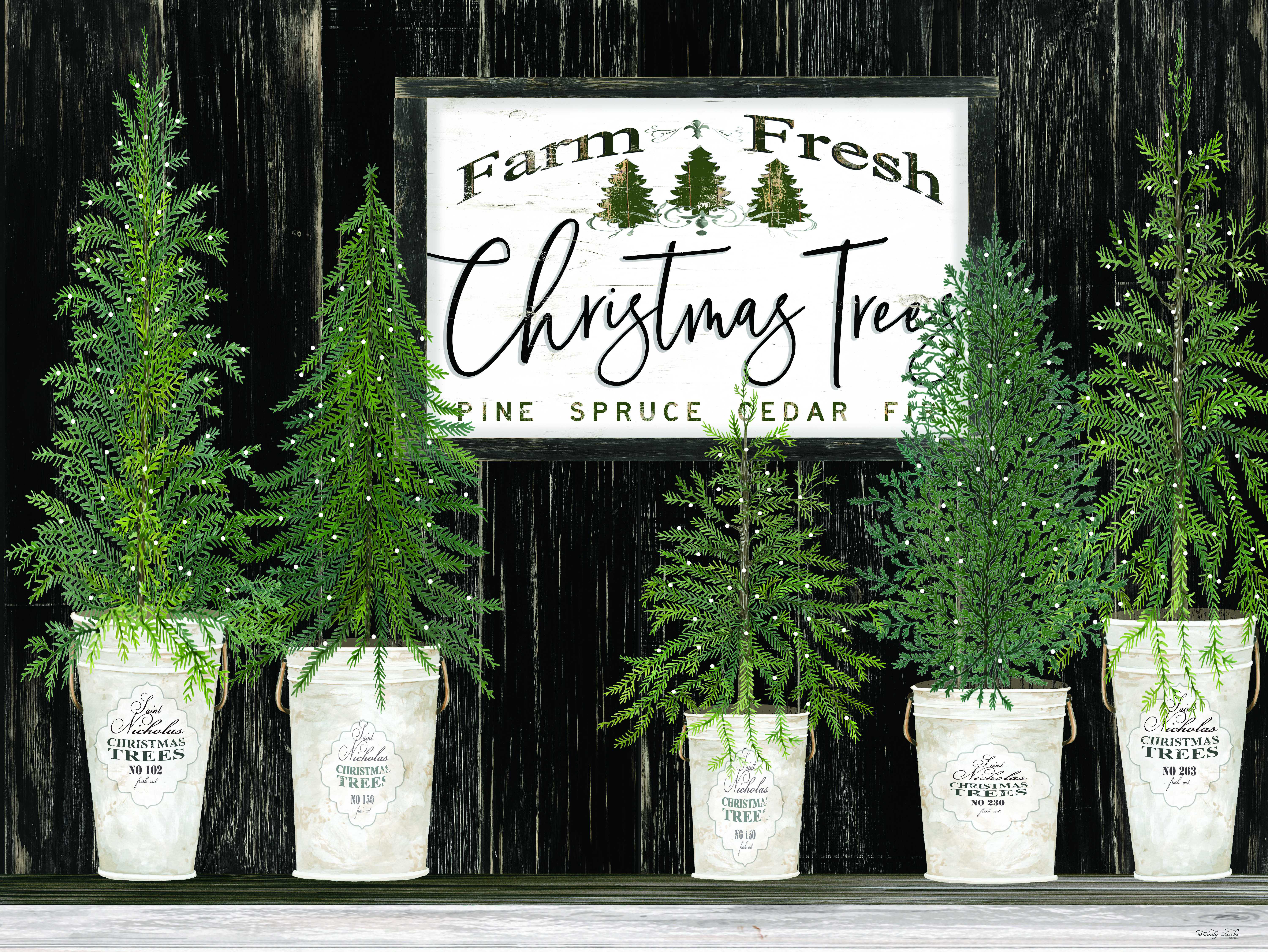 The Holiday Aisle® Farm Fresh Christmas Trees - Wrapped Canvas Print ...