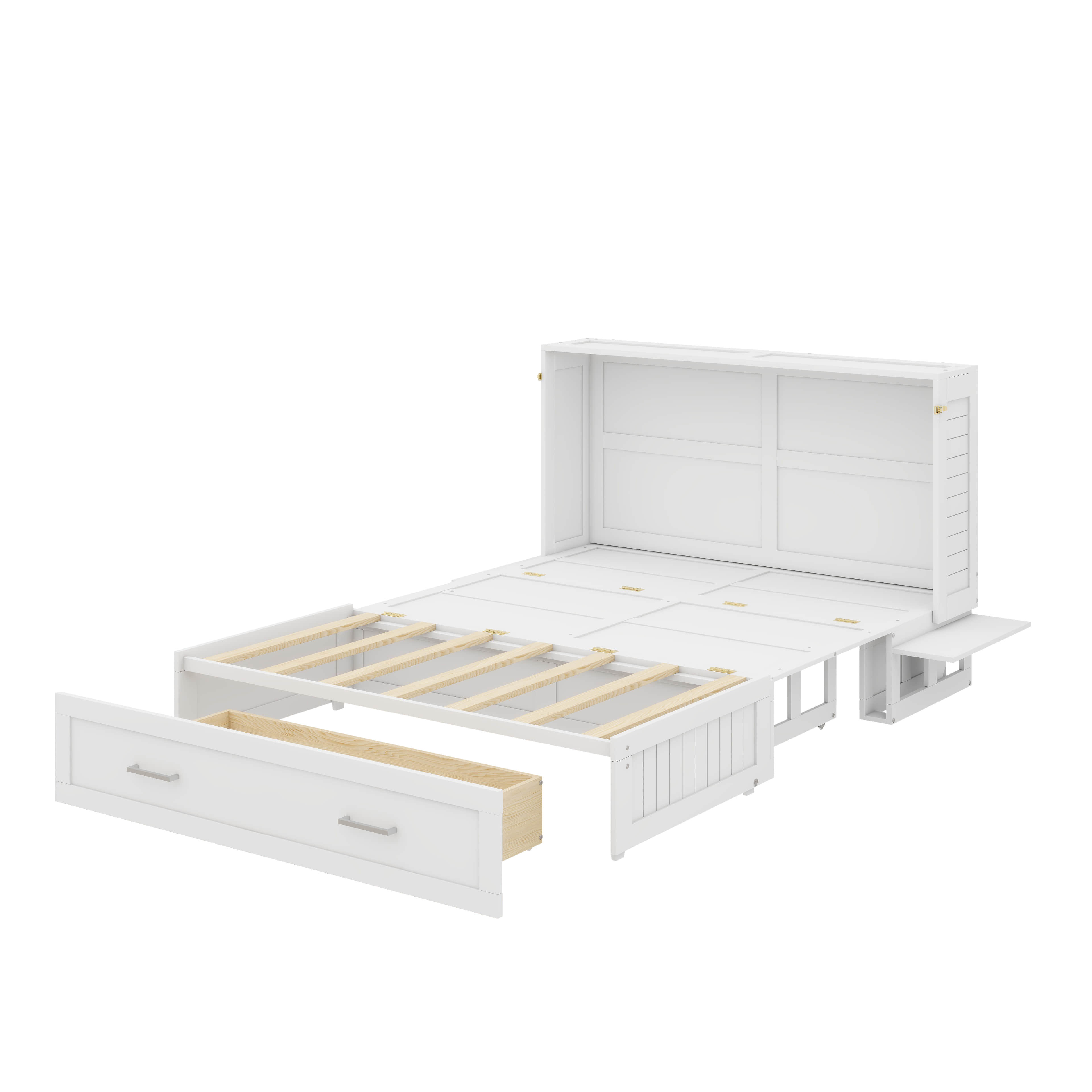 Lark Manor™ Queen-Size Mobile Murphy Bed With Drawer And Compact ...