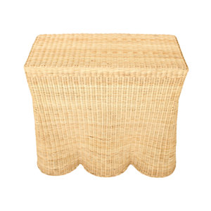 Birch Lane™ Cabo 36" Scalloped Rattan Console Table | Wayfair