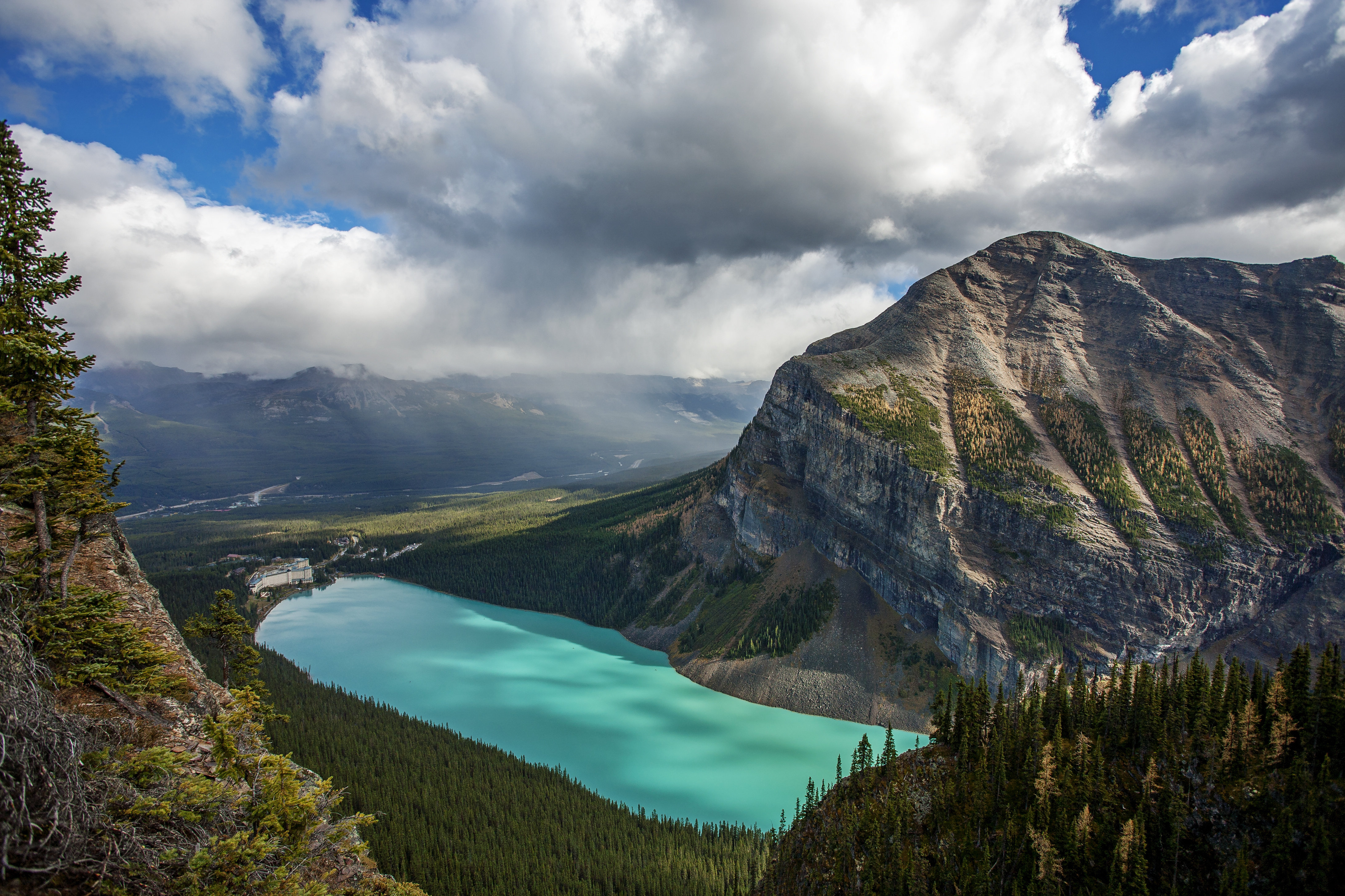 Millwood Pines Anagnos Lake Louise On Canvas by Barna Tanko Photograph ...
