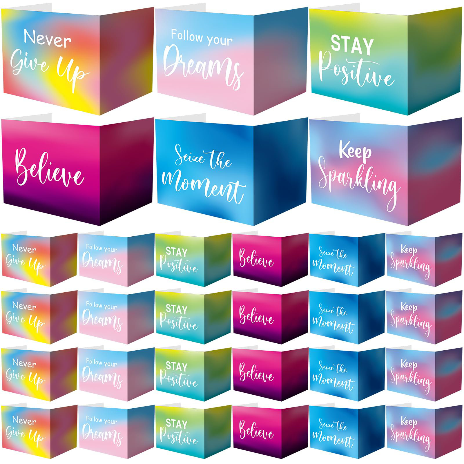 Fashion Finesse 24 Pcs Bulk Inspirational Privacy Folders For Students ...