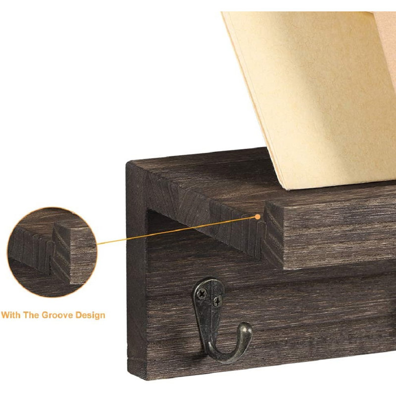 One Allium Way® Shunk Solid Wood Wall 4 - Hook Wall Mounted Coat Rack ...