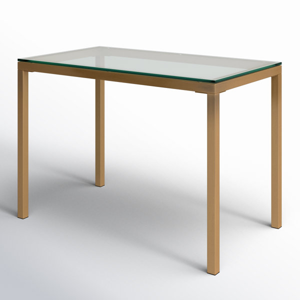 George Oliver Sawin Glass Desk & Reviews | Joss & Main
