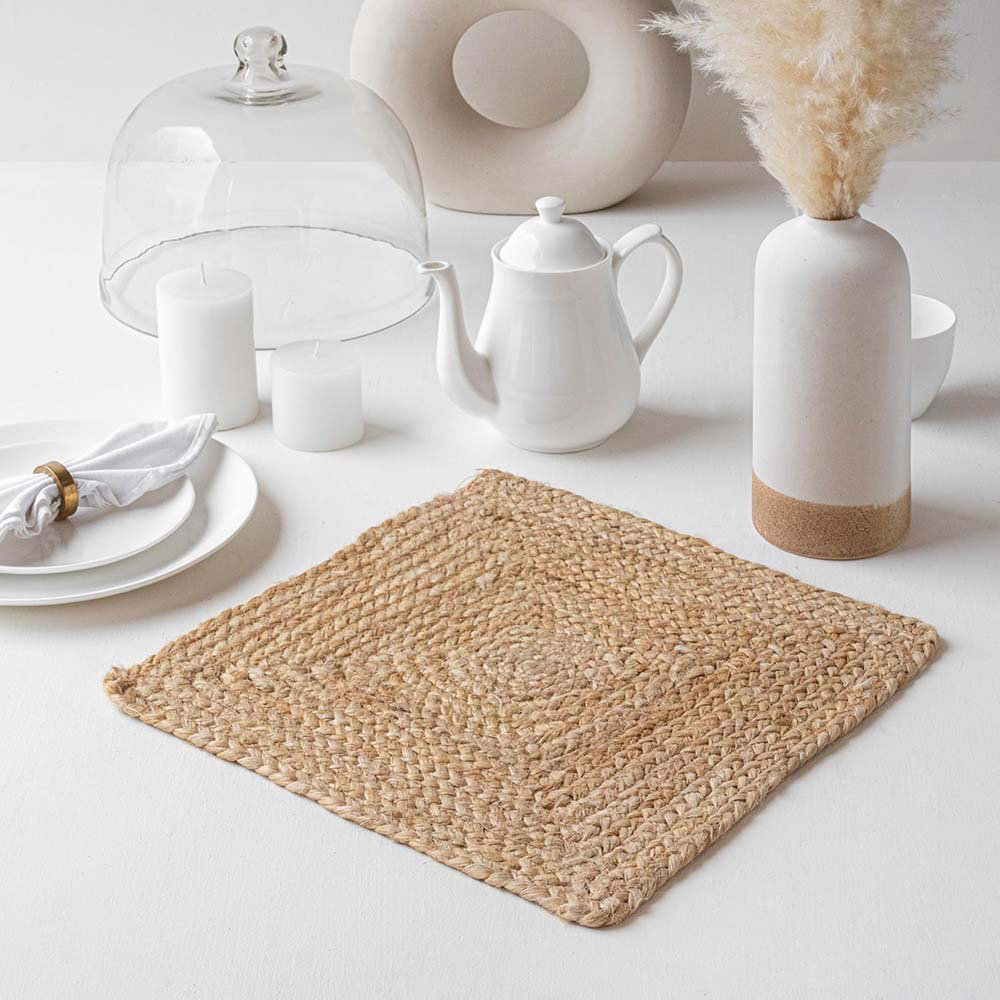 Beachcrest Home Craft Trade Jute Hand Braided Tablemat Set Of 4 Natural ...