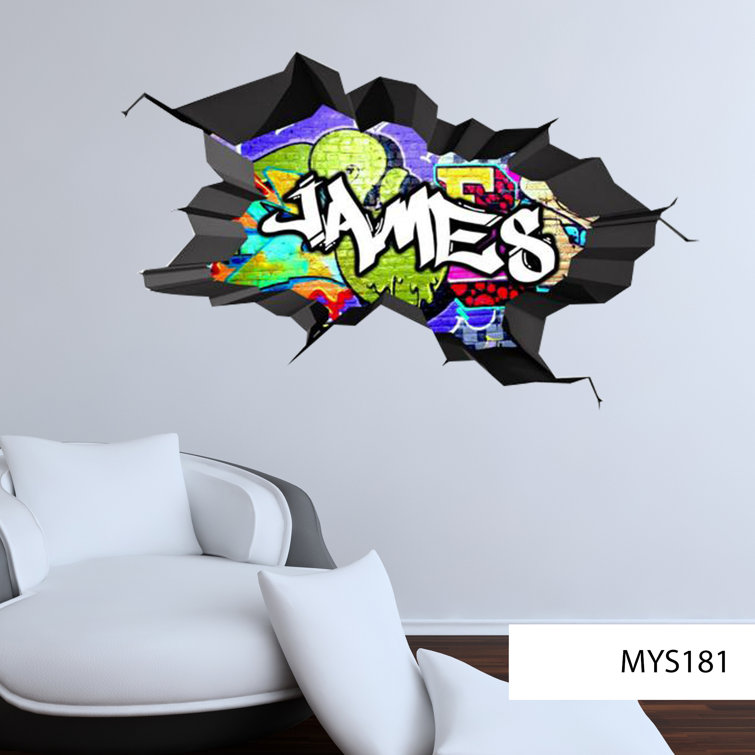 MySticky Custom Graffiti Name Wall Decal: Personalized Hip Hop Vinyl ...