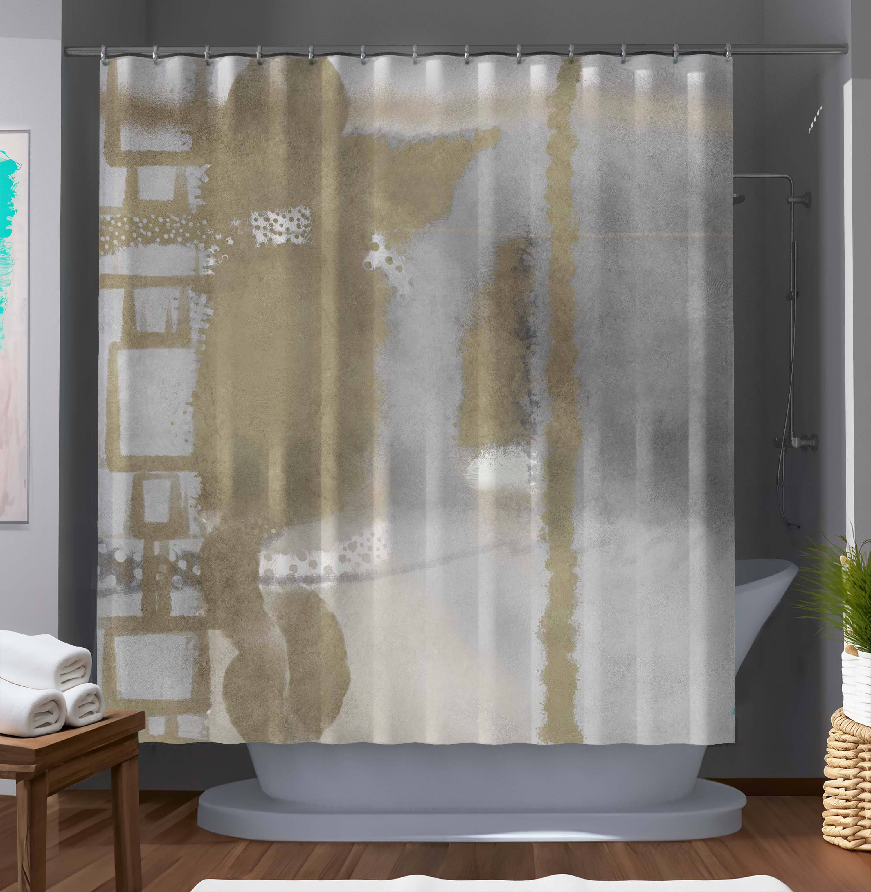 LeRoi Products Swell Singular Designer Shower Curtain - Wayfair Canada