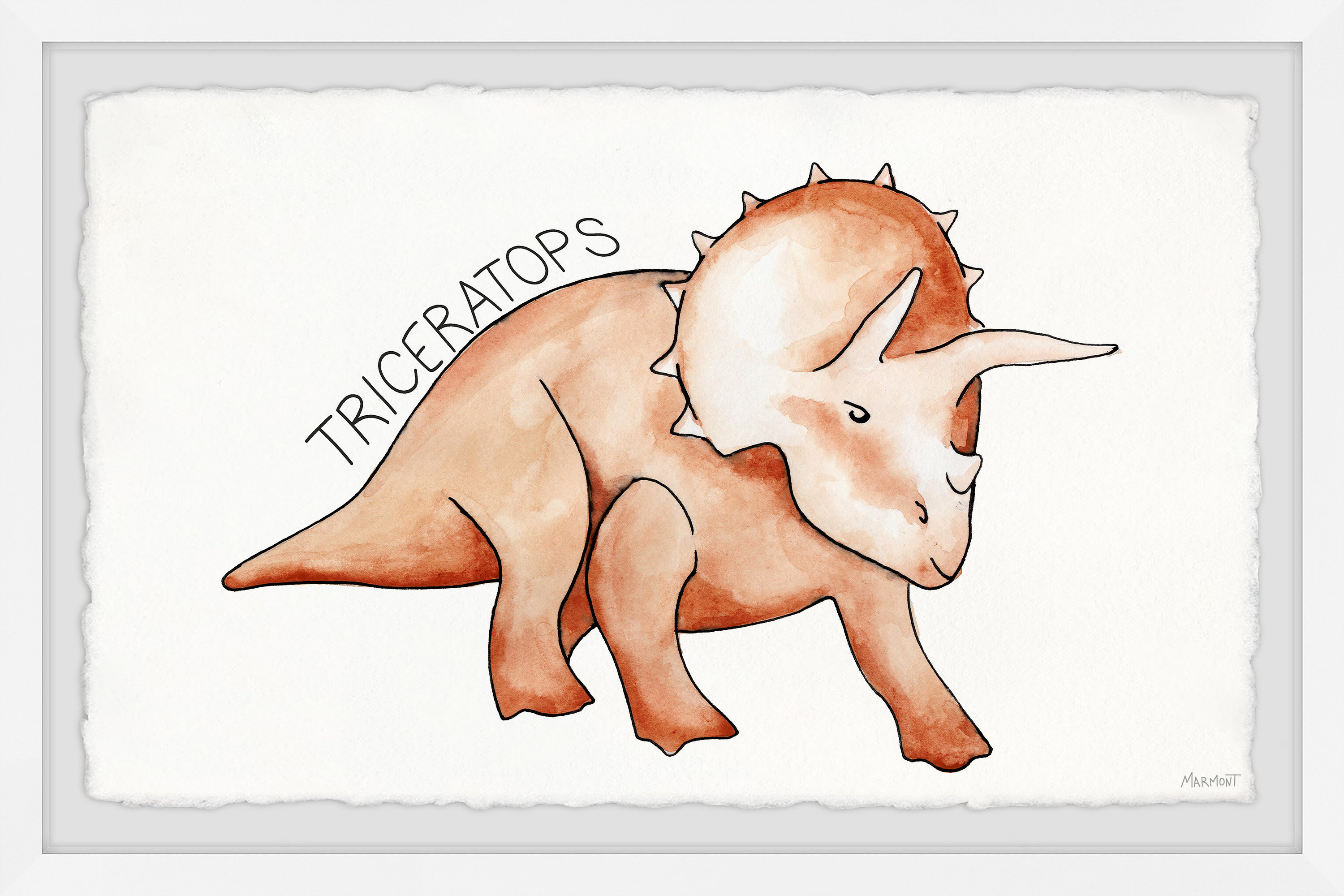Isabelle & Max™ Boxley Baby Triceratops Dinosaur Framed Art - Wayfair ...