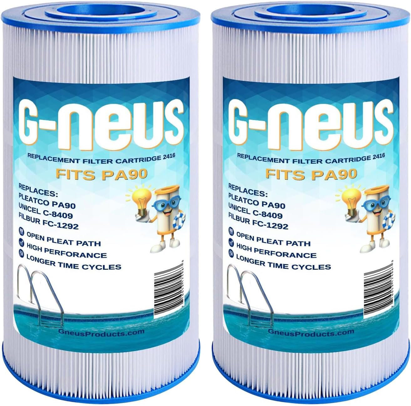 G-NEUS Pool & Spa Filter | Replaces Pleaco PA90, Hayward CX900RE, C900 ...