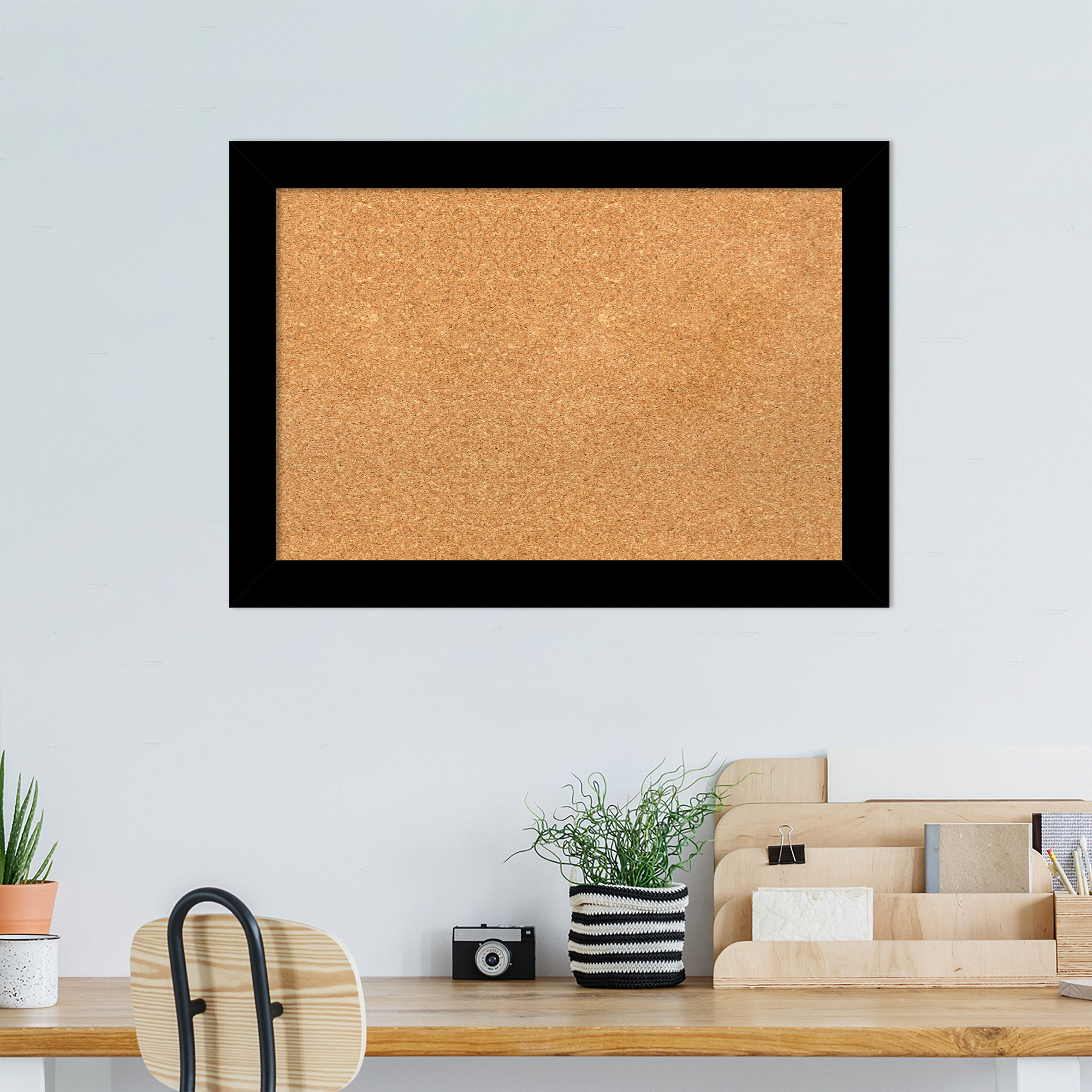 Amanti Art Basic Wall Cork Small Framed Bulletin Board | Wayfair